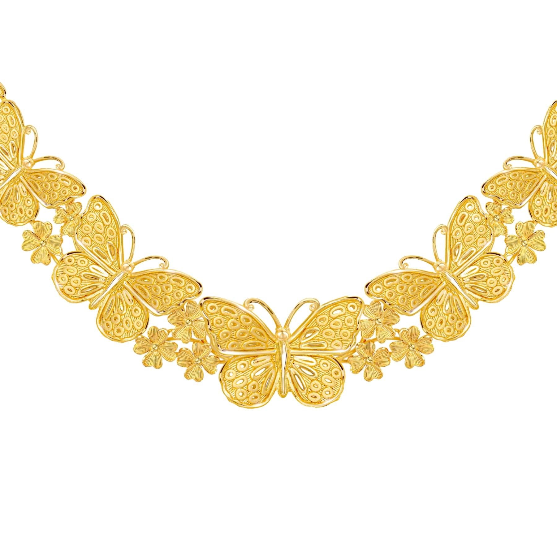 24K Pure Gold Necklace: Butterfly Design – Prima Gold Official
