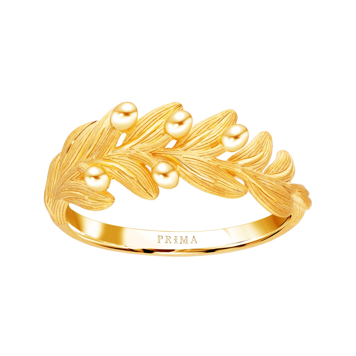 24K Pure Gold Ring : Olive Design – Prima Gold Official